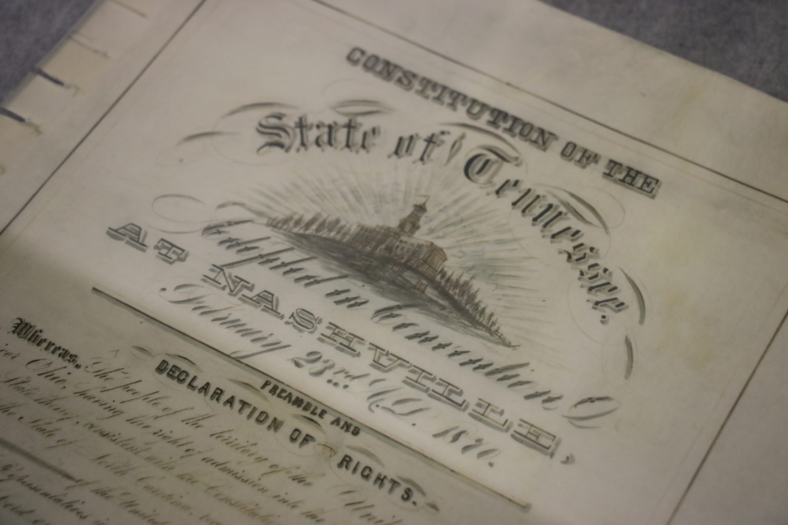 A Rare Chance To View Tennessee’s Three Constitutions, Including Short ...