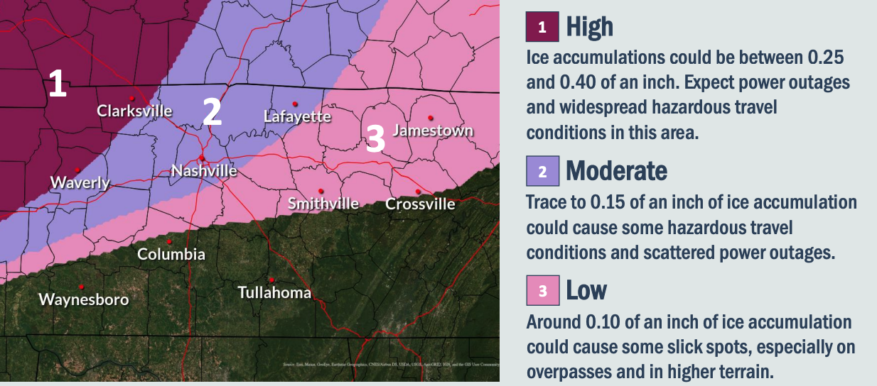 How far south will ice reach in Middle Tennessee? | WPLN News