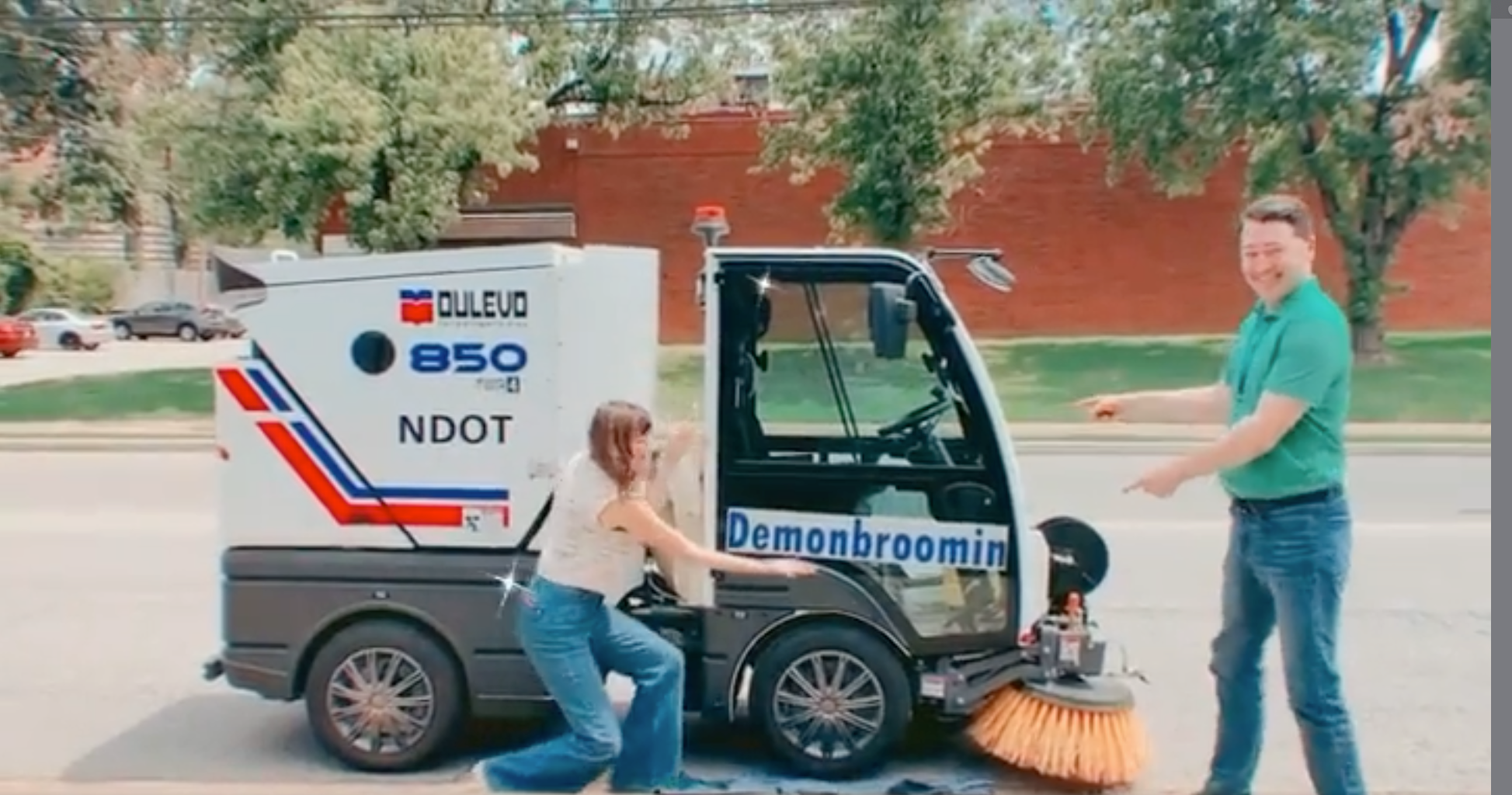 Say hello to Nashville’s new mini street sweeper, Demonbroomin | WPLN News