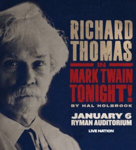Mark Twain Tonight with Richard Thomas | WPLN News